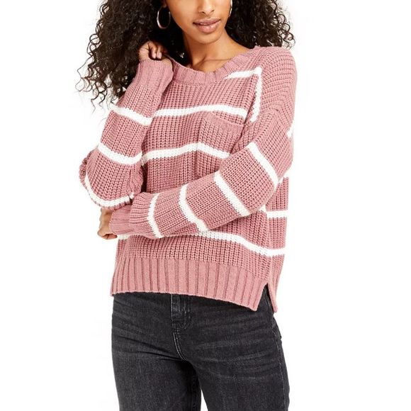 Hippie Rose | Sweaters | Hippie Rose Juniors Striped Sweater Pinkwhite ...